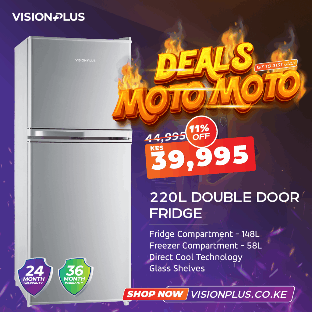 220L Double Door Refrigerator - Vision Plus